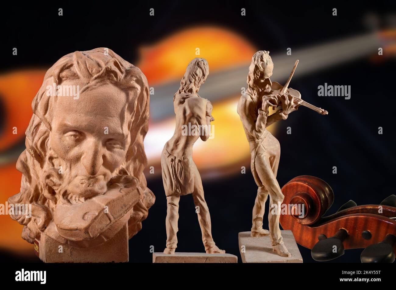 The greatest violinist of all time, the Italian Niccolò Paganini Stock ...