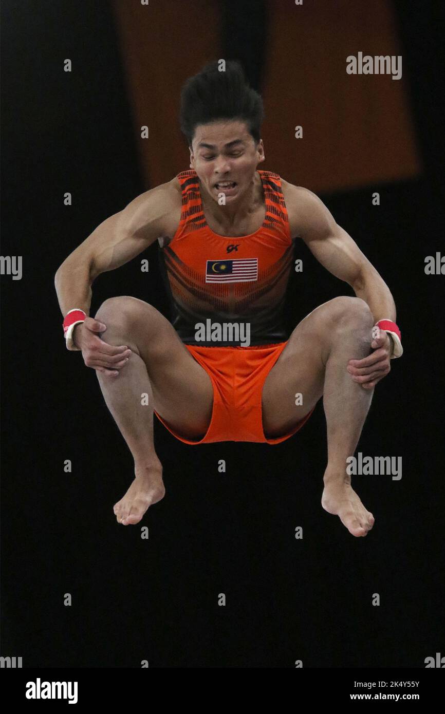 Muhammad Sharul AIMY of Malaysia in the Men's Vault - Final at the 2022 ...