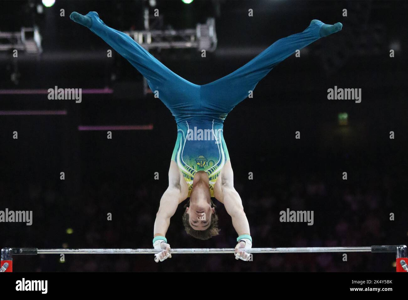 Tyson BULL of Australia in the Men's Horizontal Bar - Final at the 2022 ...