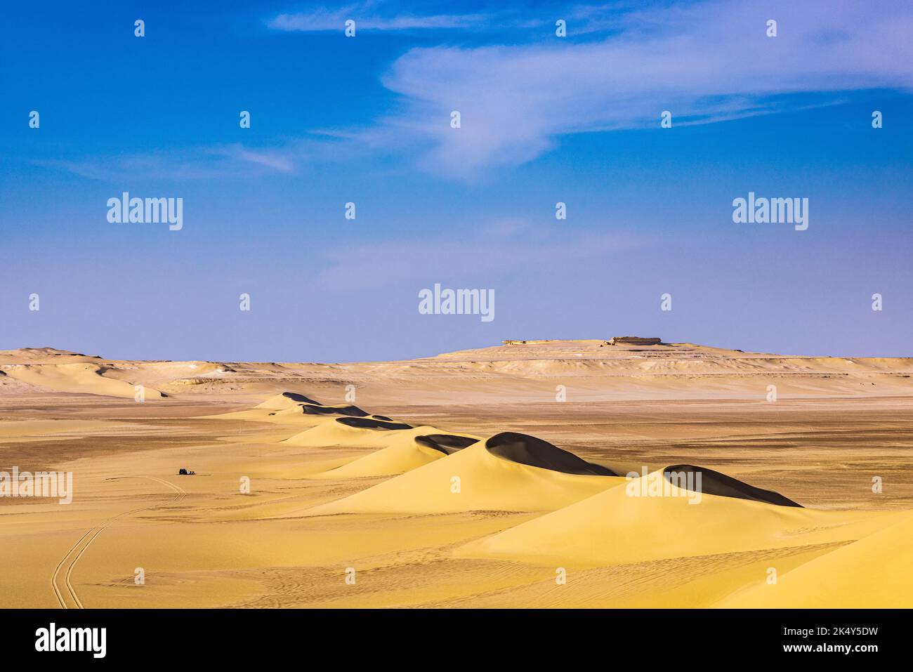 Wadi al Hitan, Faiyum, Egypt. Sand dunes in the desert at Wadi el-Hitan ...