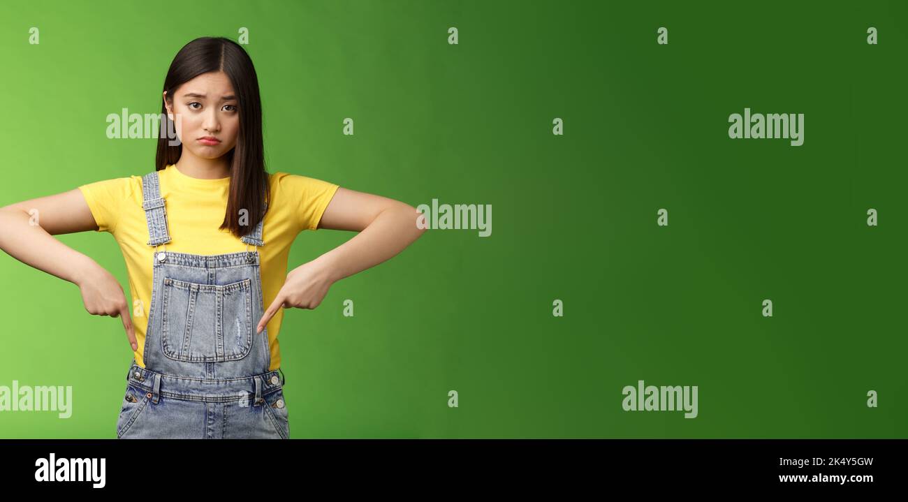 Sad asian girl in dispair feel upset, frowning sulking pessimistic ...