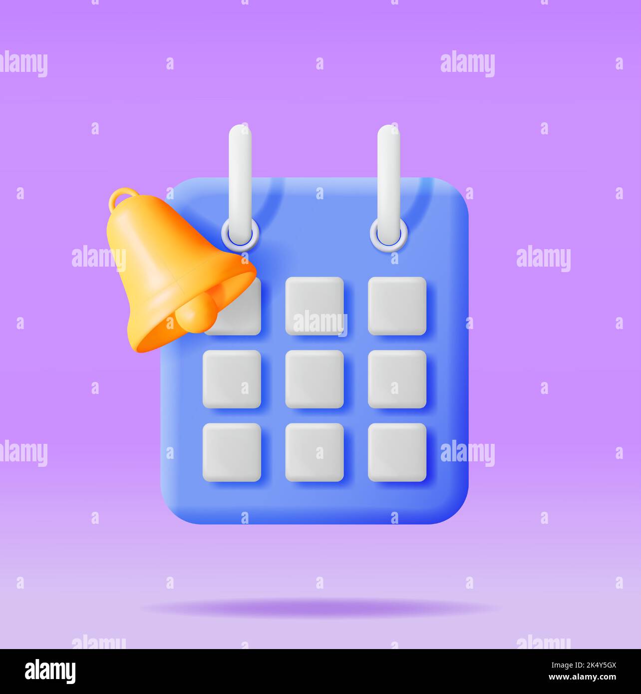 3d calendar bell alert Stock Vector Images - Alamy