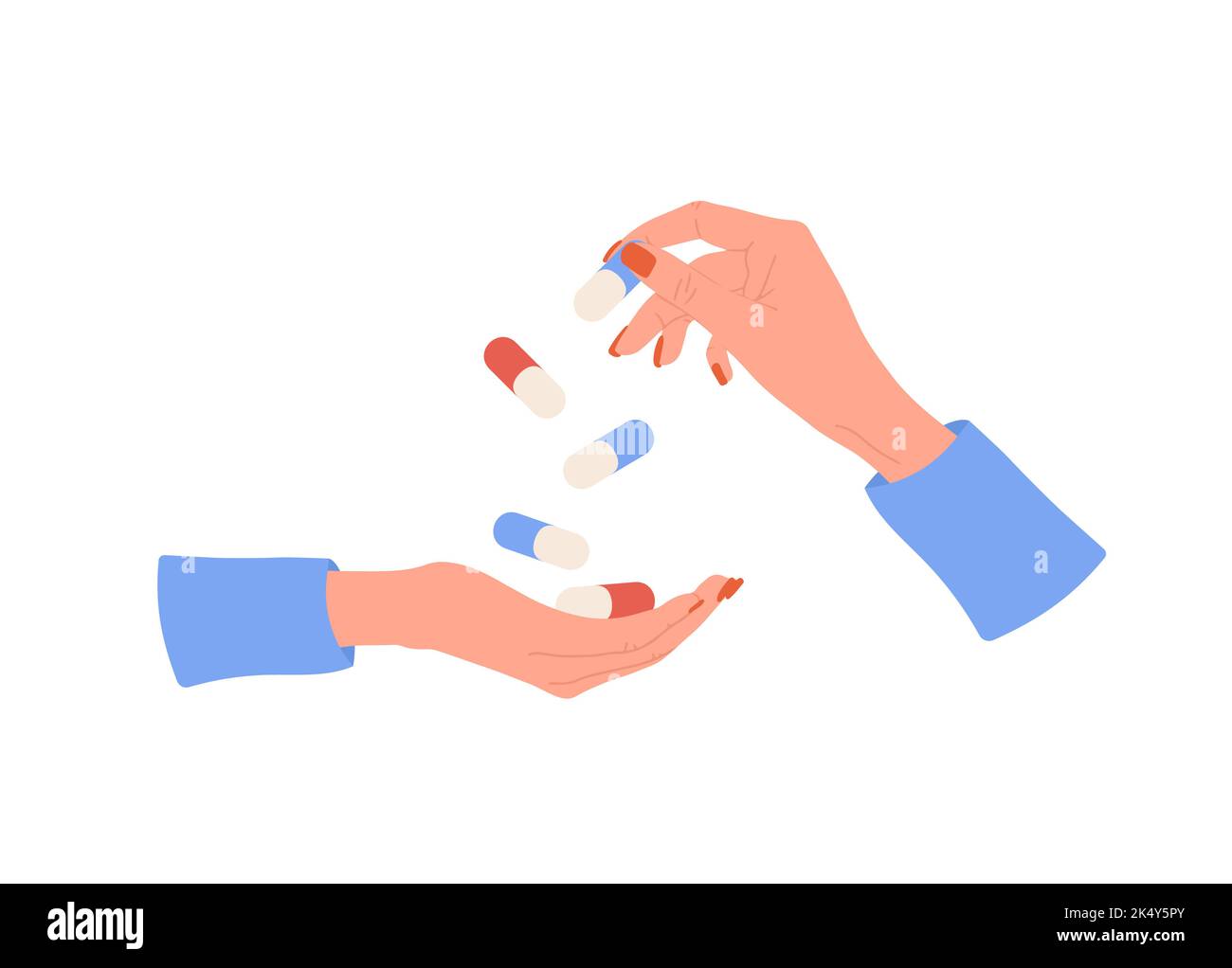 Female hand holding pills. Healthcare and medicine concept. Woman ...