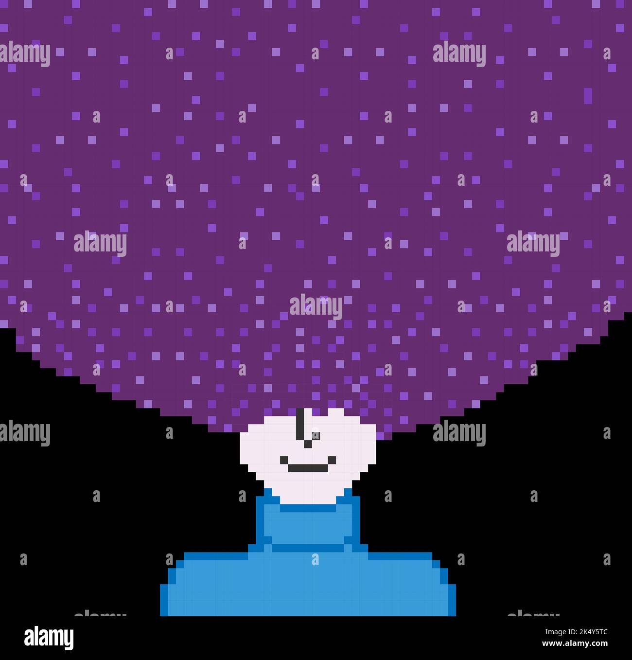 Pixel art of Conceptual cosmos face concept background element ...