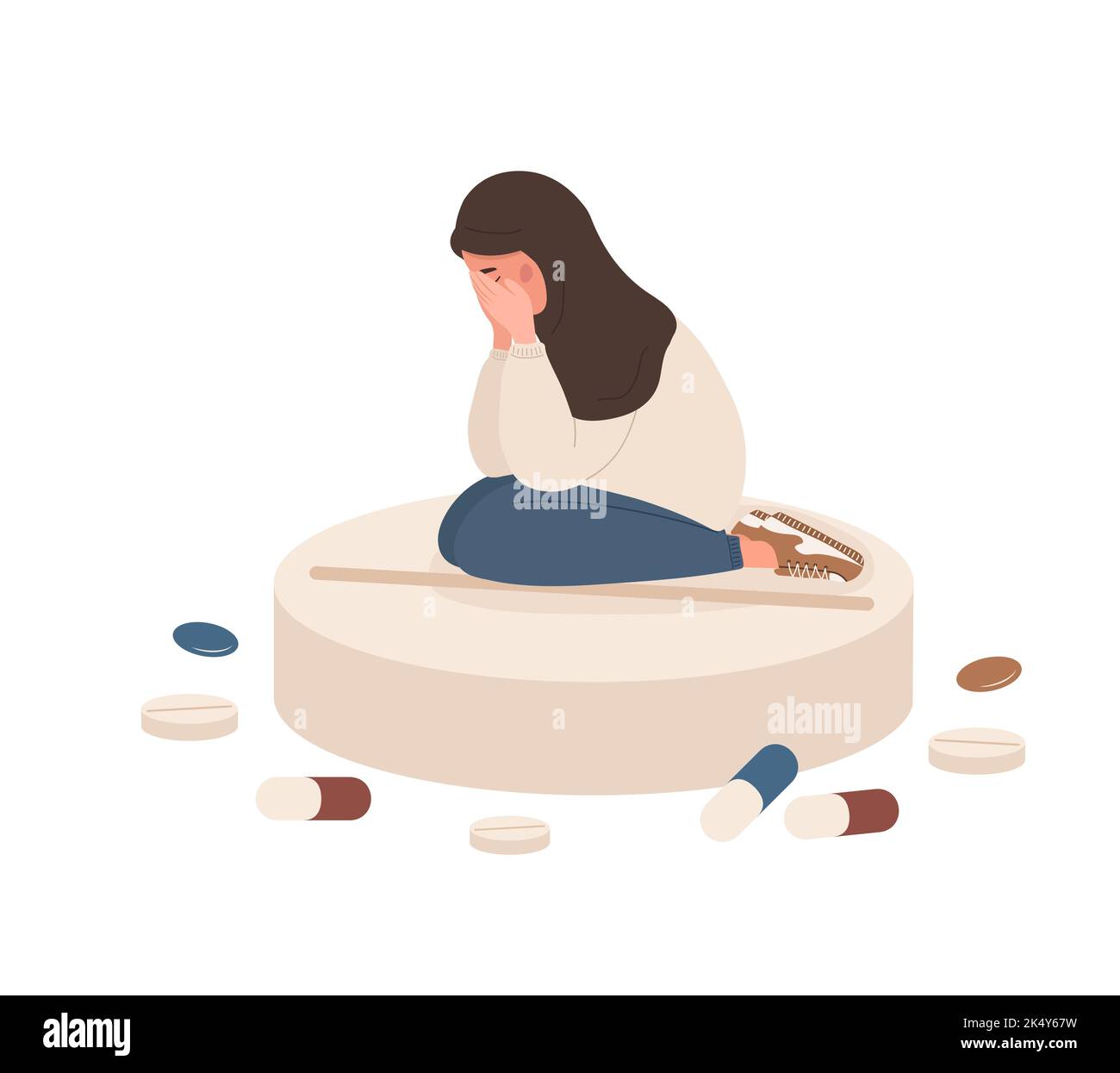 Arabic woman sad Cut Out Stock Images & Pictures - Alamy