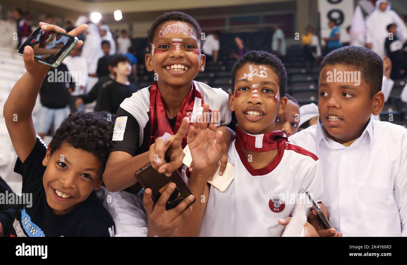 Qatar 2022 - qatar fans celebration doha Qatar 02-10-2022 Stock Photo ...