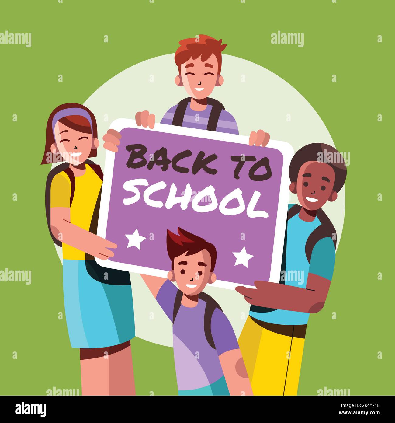 Children back school Stock Vector Images - Alamy