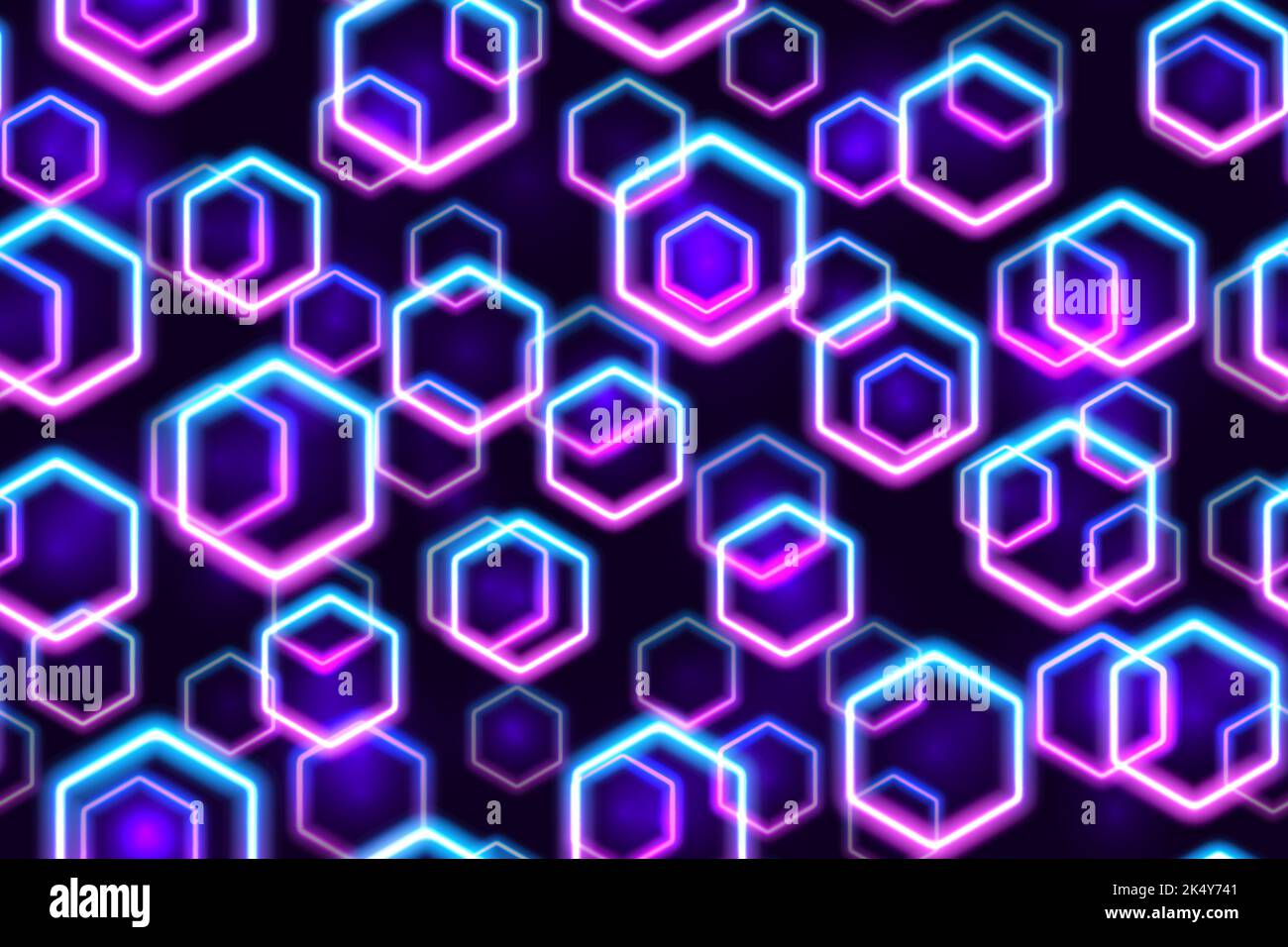 Purple and blue neon hexagons seamless pattern Stock Vector Image & Art ...