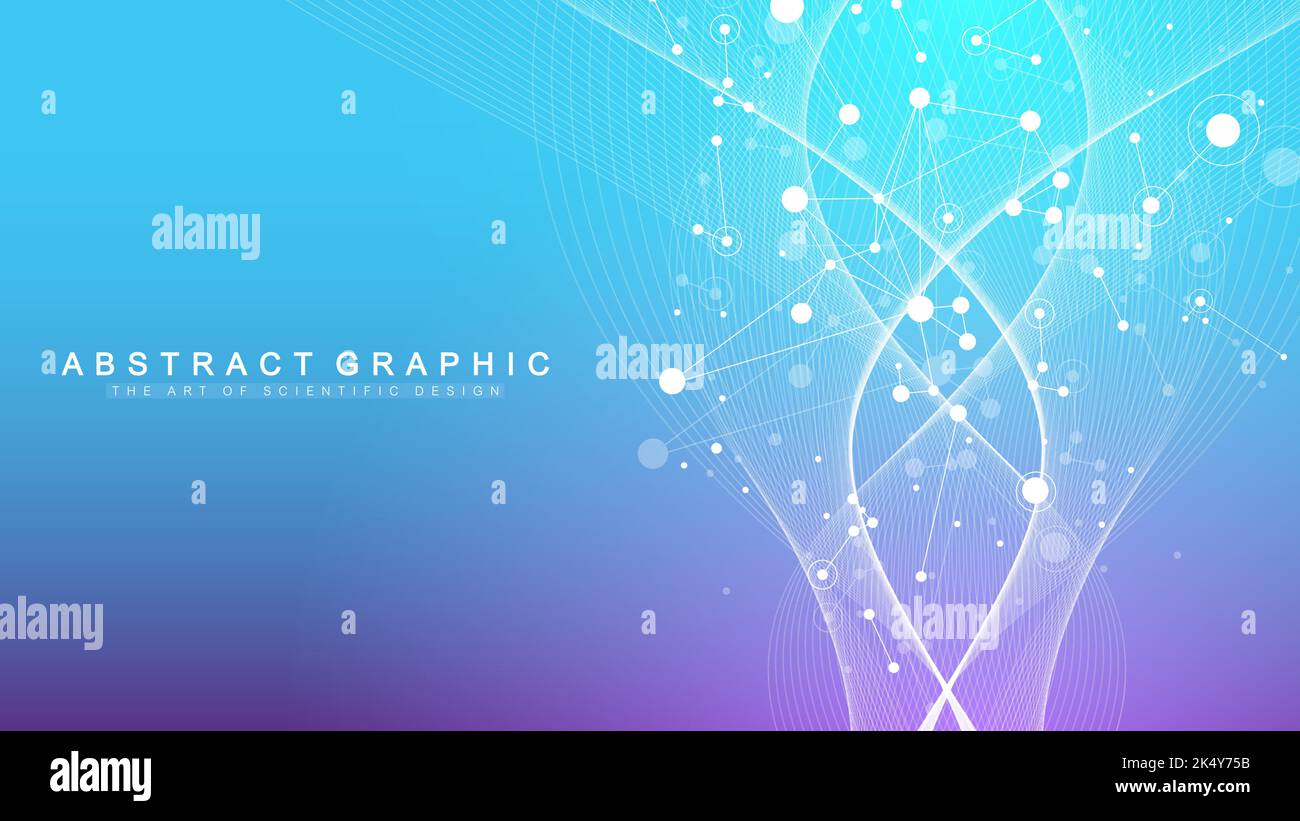Scientific tree concept of network connection background. Database ...