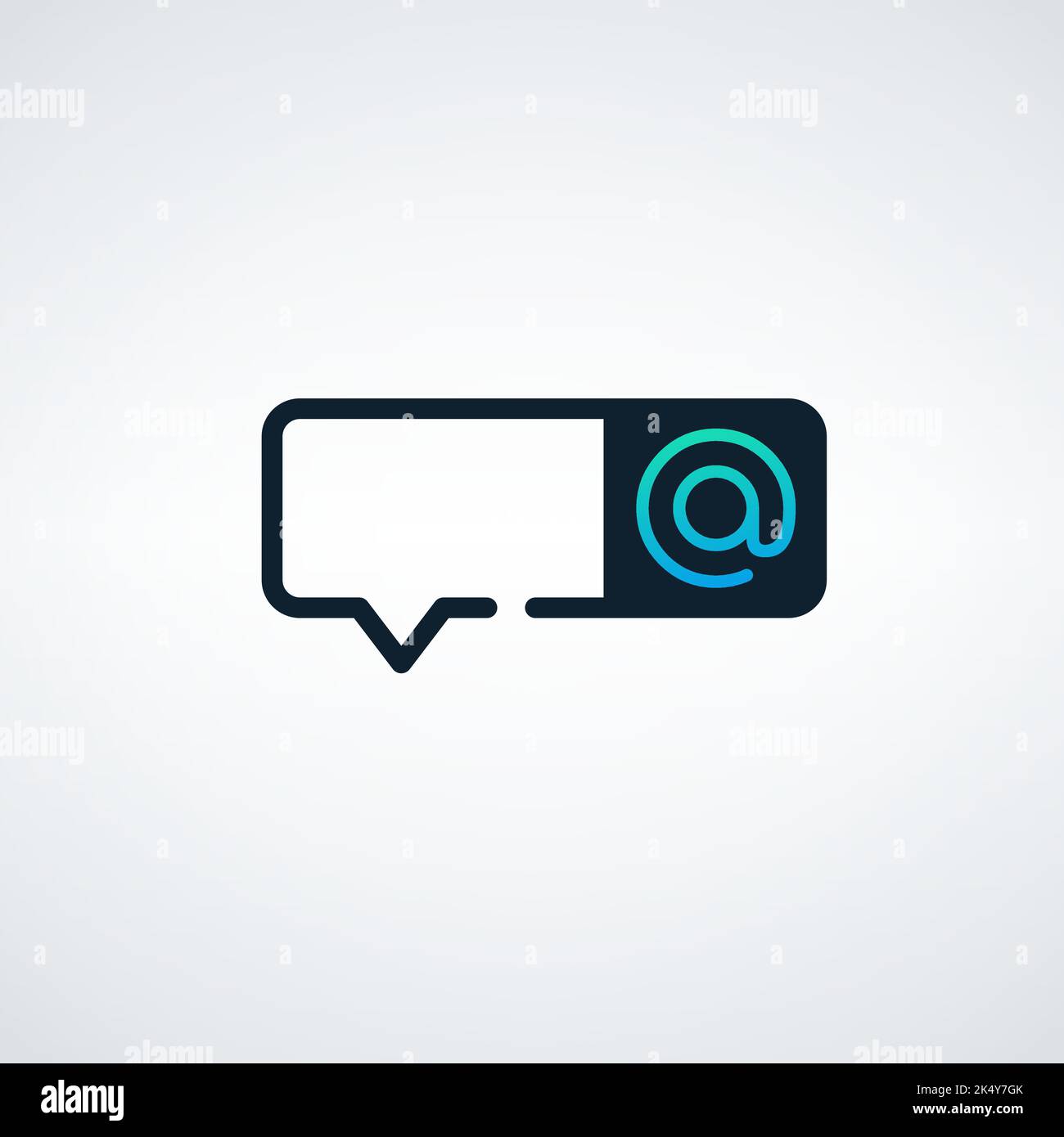 Social media button for email support, chat online. Stock vector ...