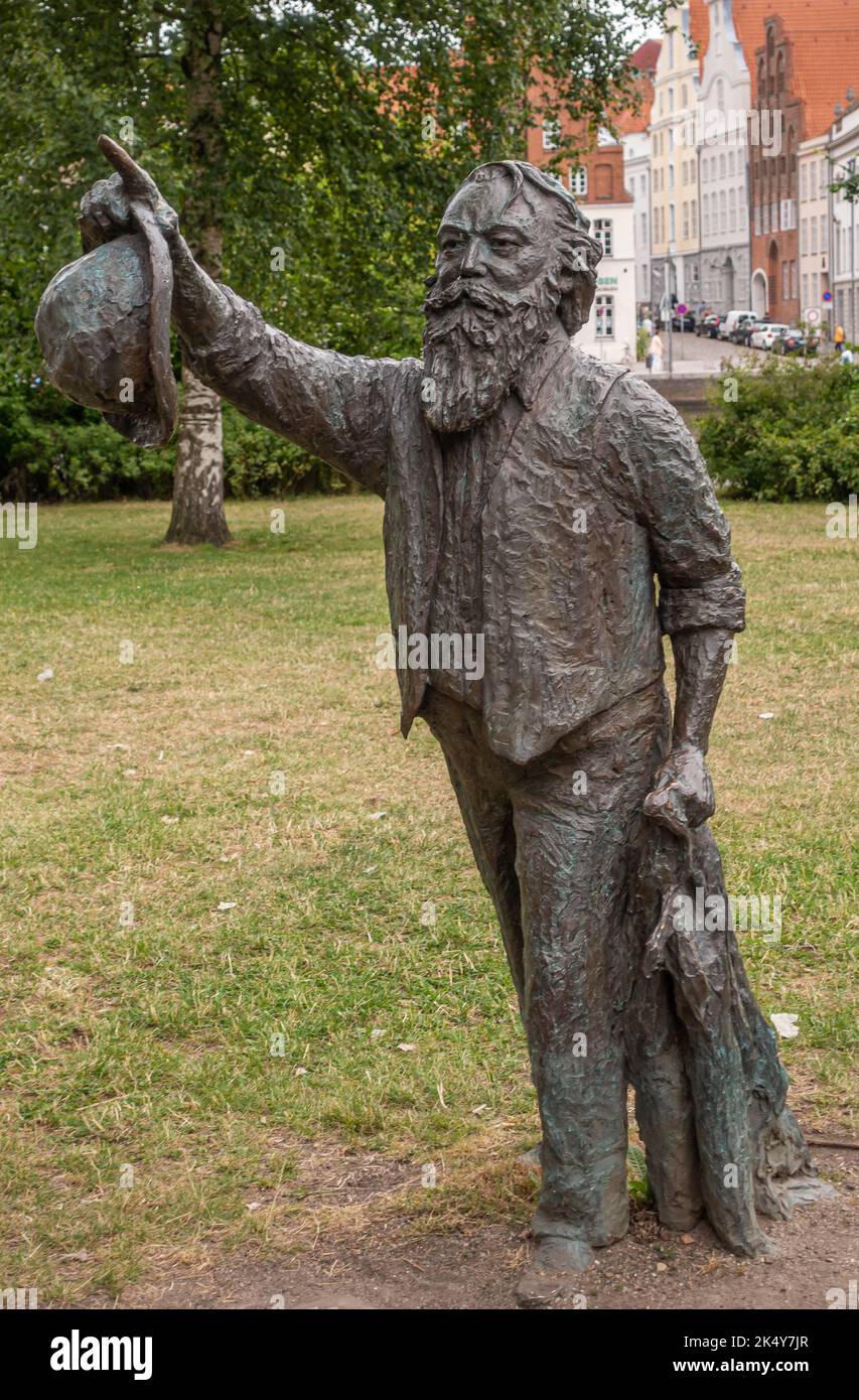Germany, Lubeck - July 13, 2022: Closeup of Johannes Brahms black-green ...