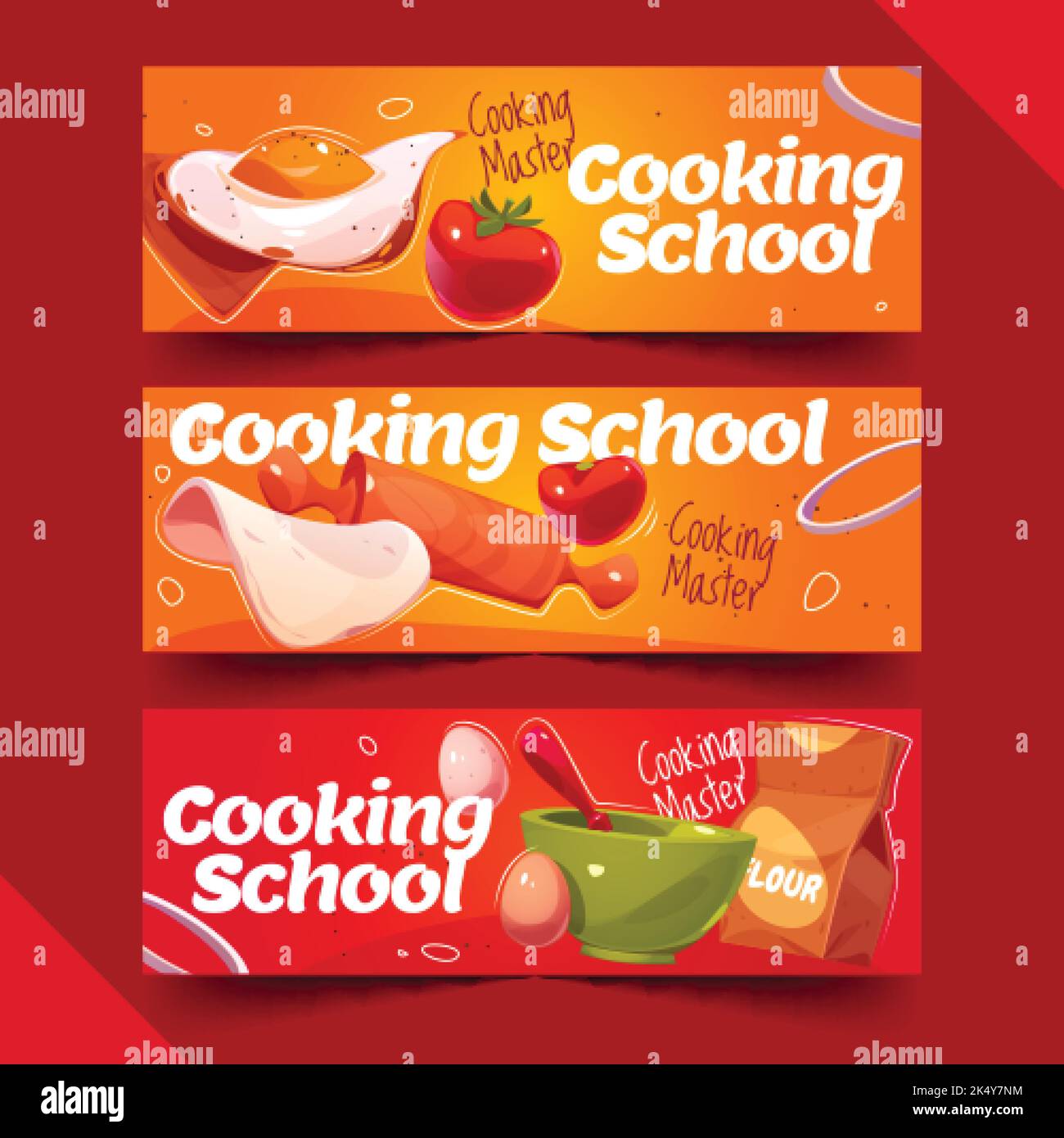 cooking school banner vector design illustration Stock Vector Image ...