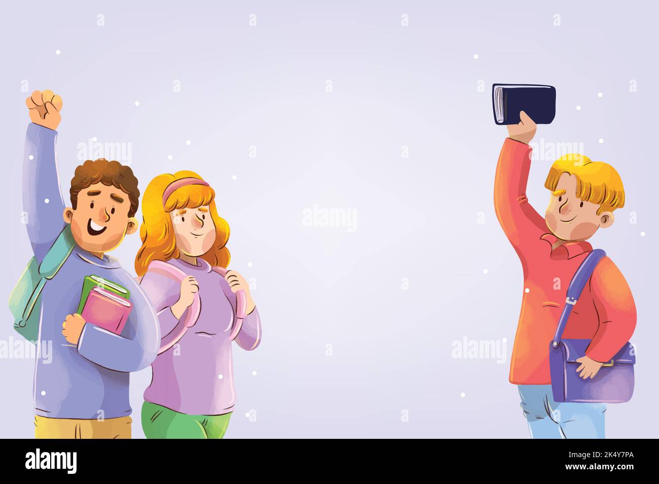 watercolor end school background vector design illustration Stock ...