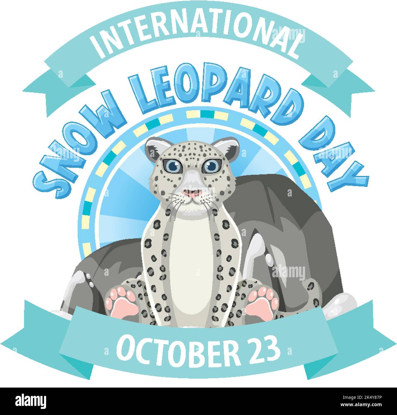 International Snow Leopard Logo Concept illustration Stock Vector Image ...