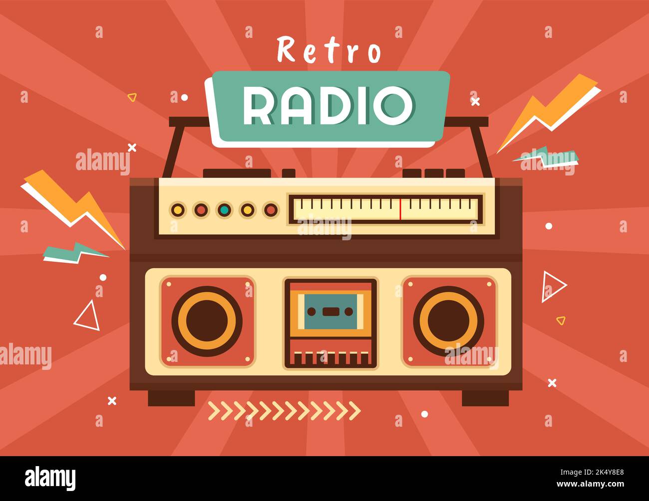 Old style radio device Stock Vector Images - Alamy