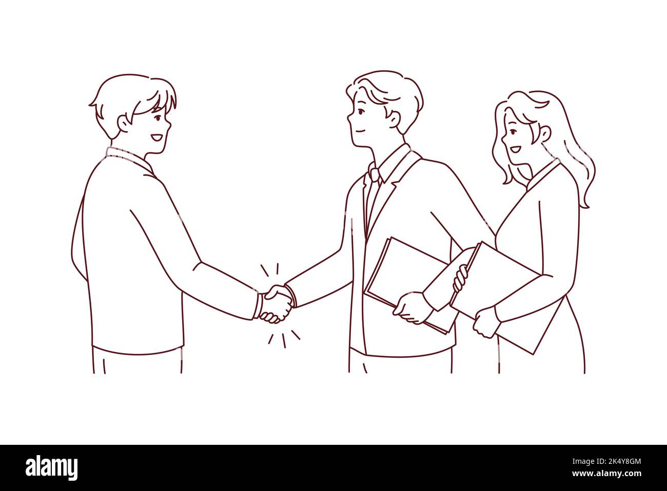 Acquaintance meeting Stock Vector Images - Alamy