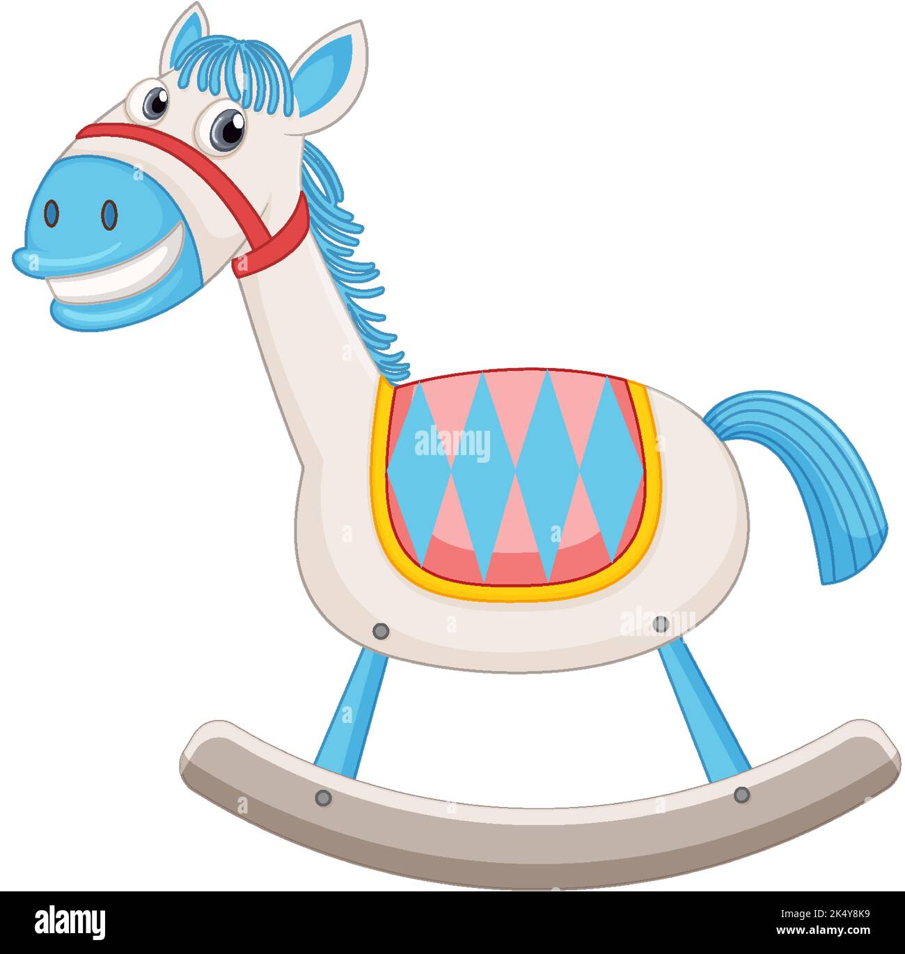 Isolated rocking horse for kids illustration Stock Vector Image & Art ...