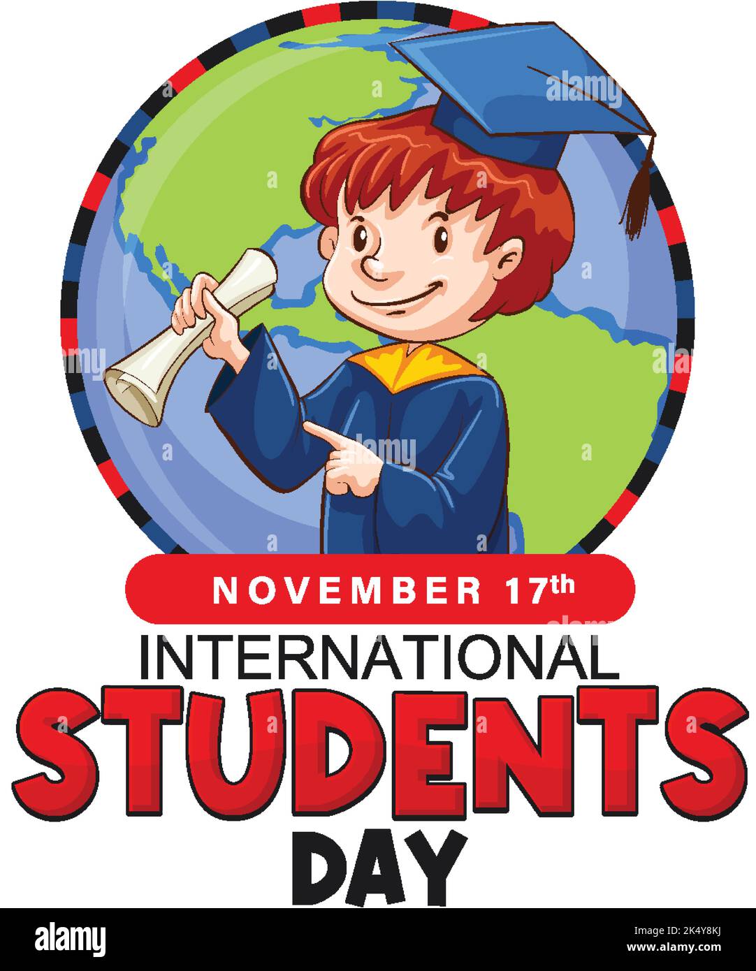 International Students Day Banner Design illustration Stock Vector ...