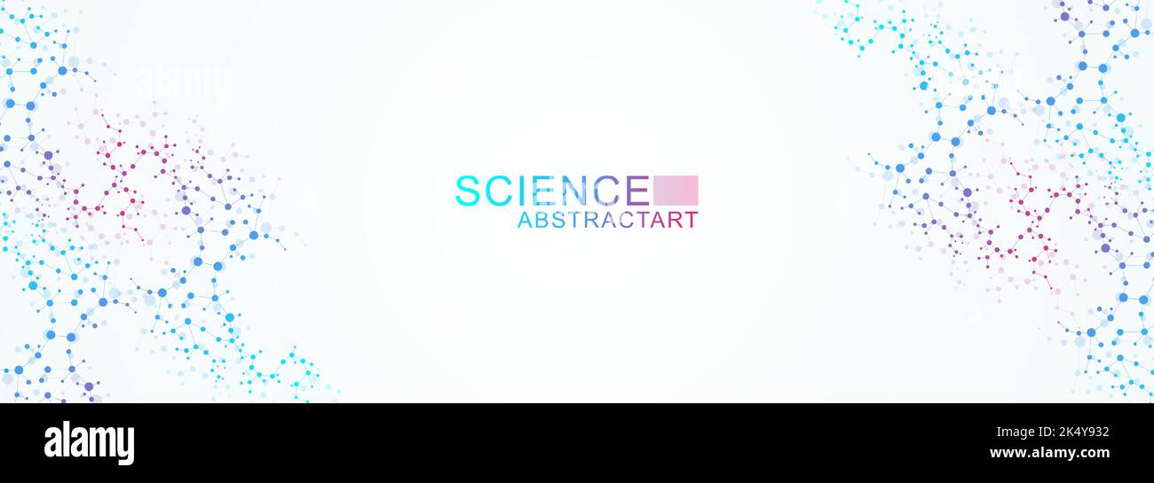 Modern abstract molecules structure for science or medical background ...