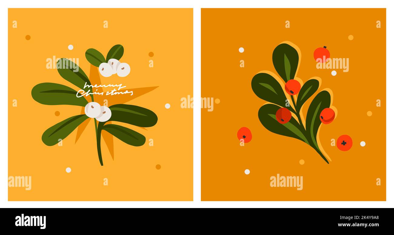 Hand drawn vector abstract graphic Merry Christmas and Happy new year ...