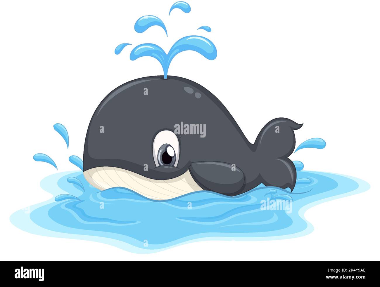 Cute whale cartoon character illustration Stock Vector Image & Art - Alamy