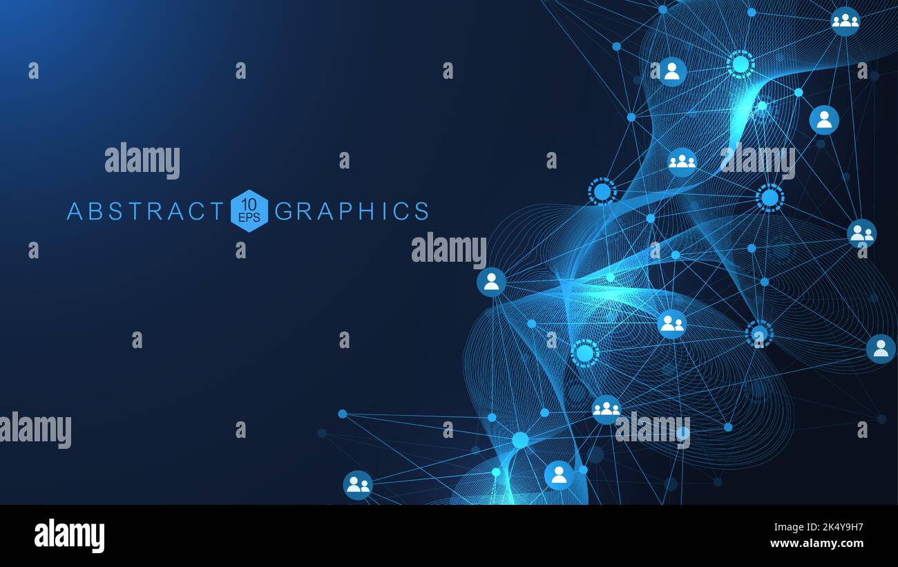 Global network connection. Global business. Social network ...