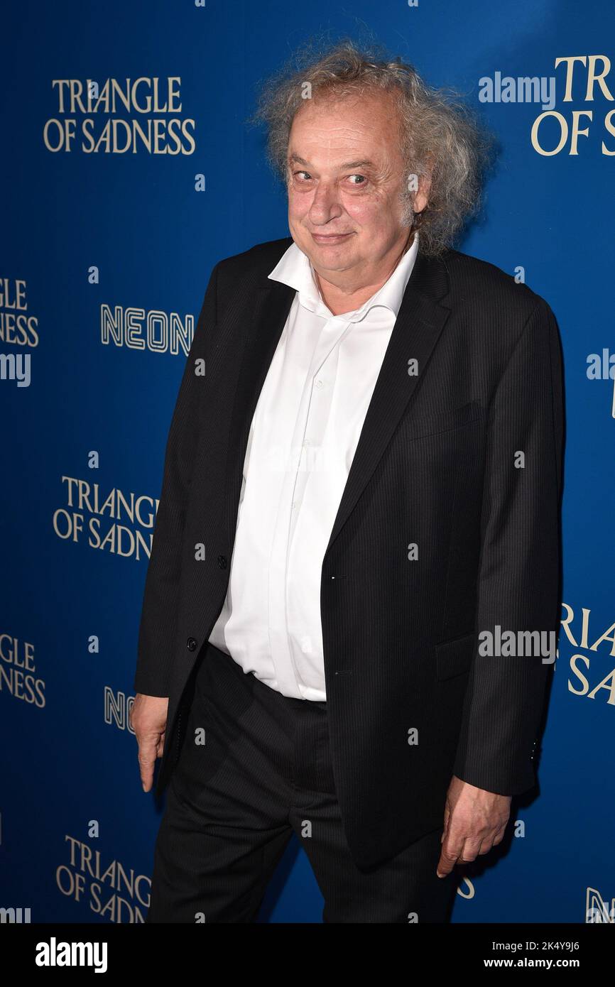 New York, NY, USA. 3rd Oct, 2022. Zlatko Buric at arrivals for TRIANGLE ...