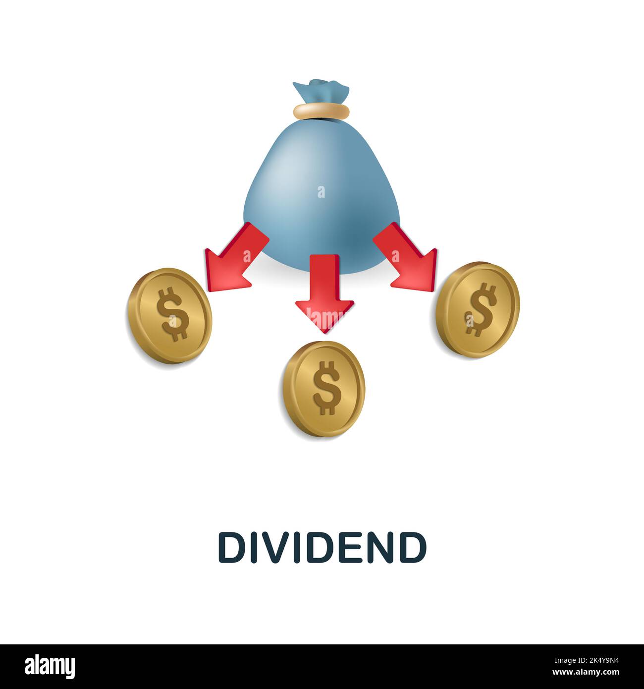 Dividend icon. 3d illustration from economic collection. Creative ...
