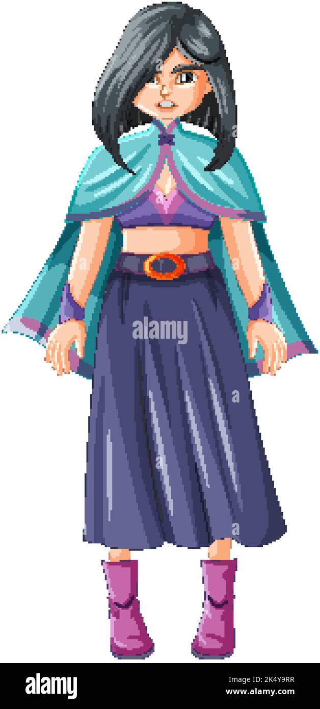 Beautiful witch cartoon character illustration Stock Vector Image & Art ...