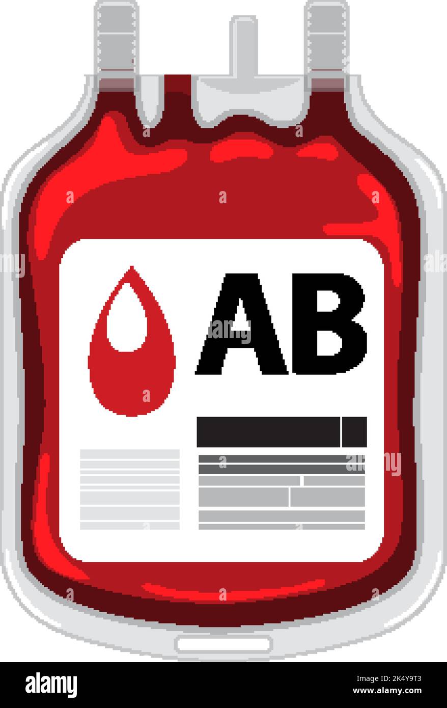 An AB type blood bag illustration Stock Vector Image & Art - Alamy