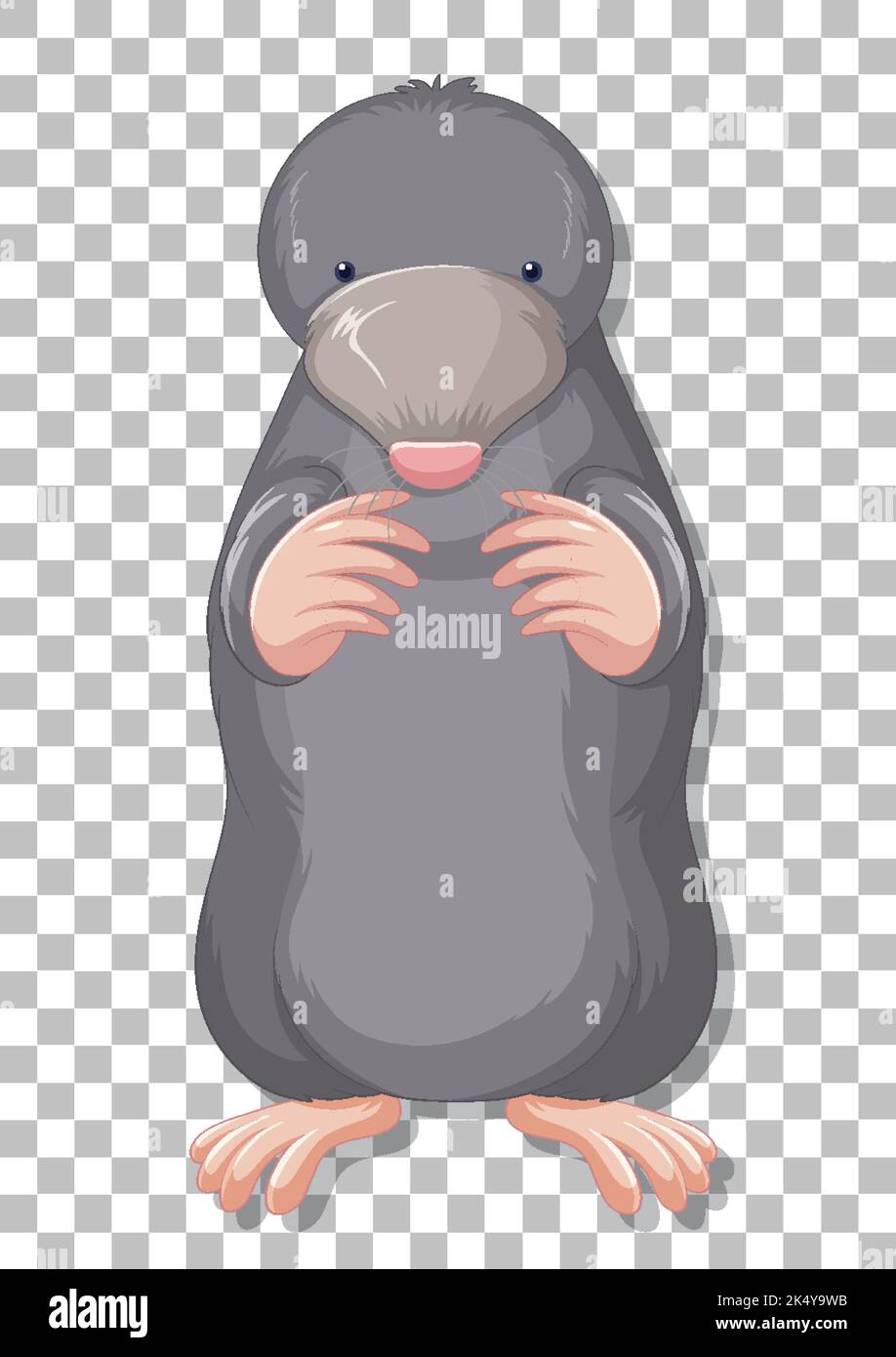A mole cartoon on grid background illustration Stock Vector Image & Art ...