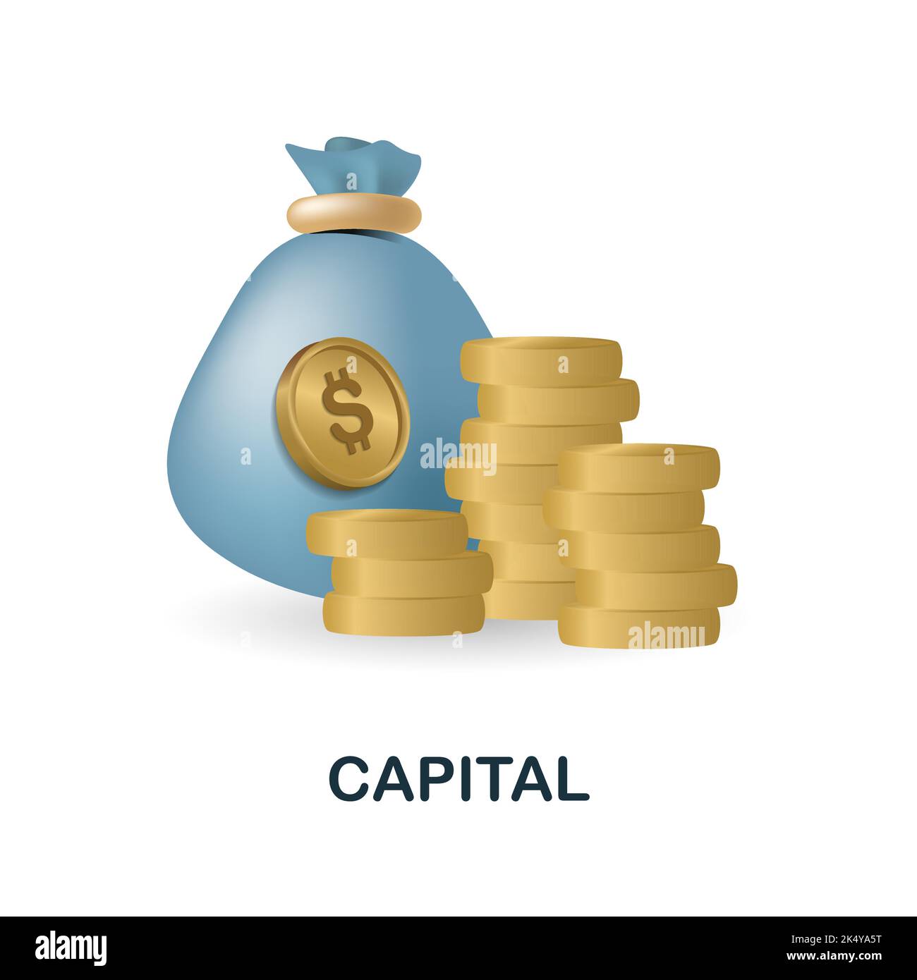 Capital icon. 3d illustration from economic collection. Creative ...