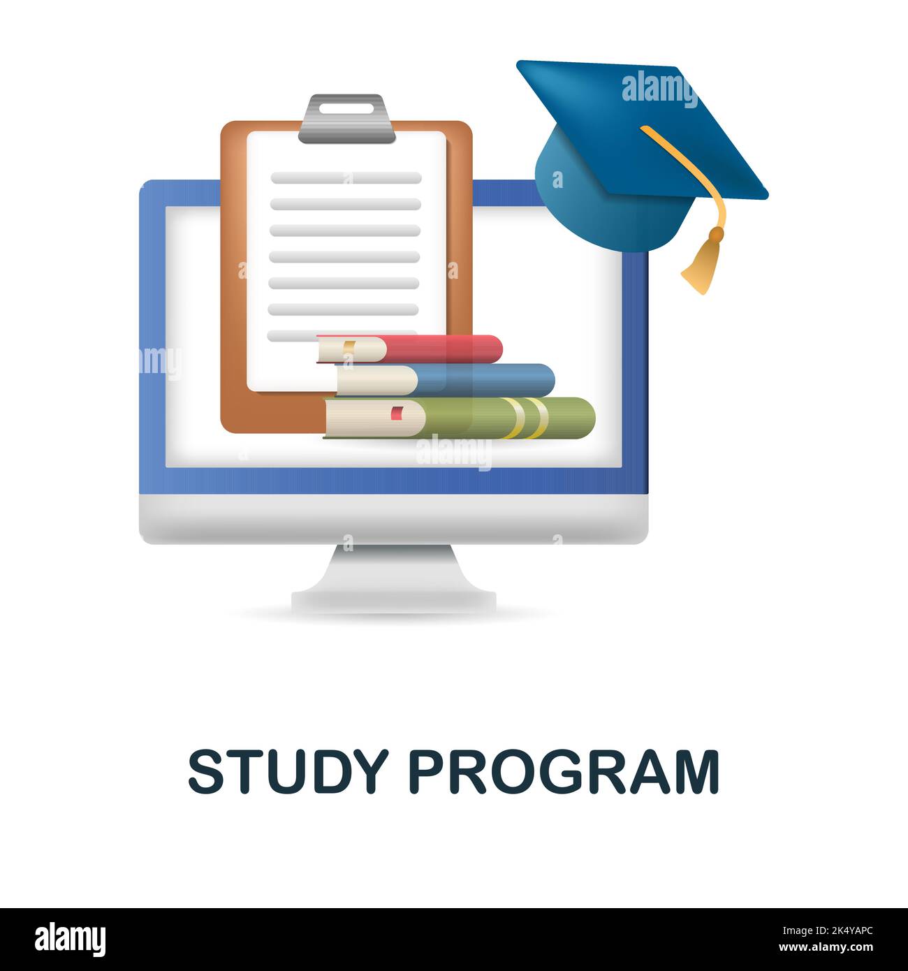 Study Program icon. 3d illustration from e-learning collection ...