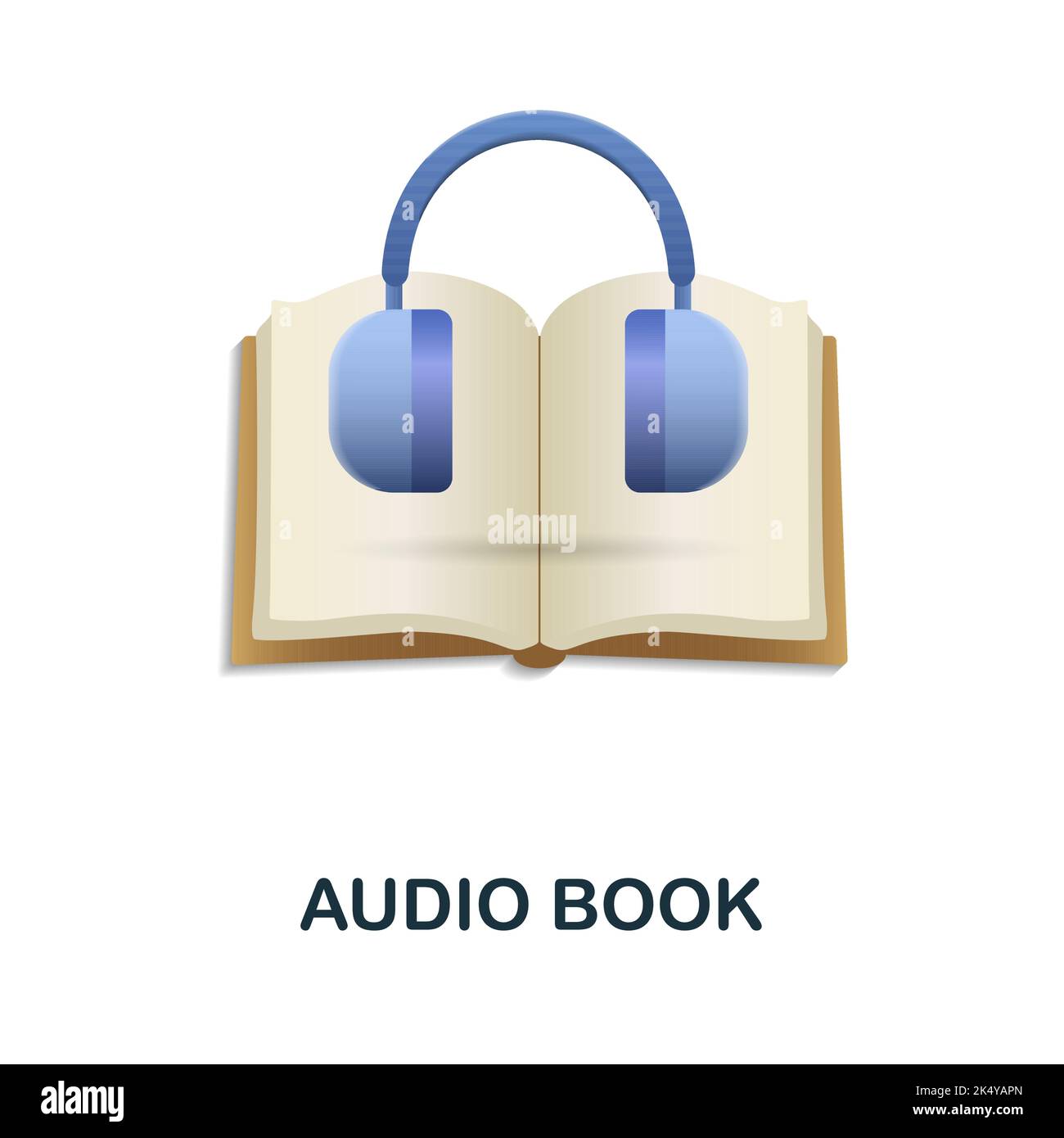 Audio Book icon. 3d illustration from e-learning collection. Creative ...
