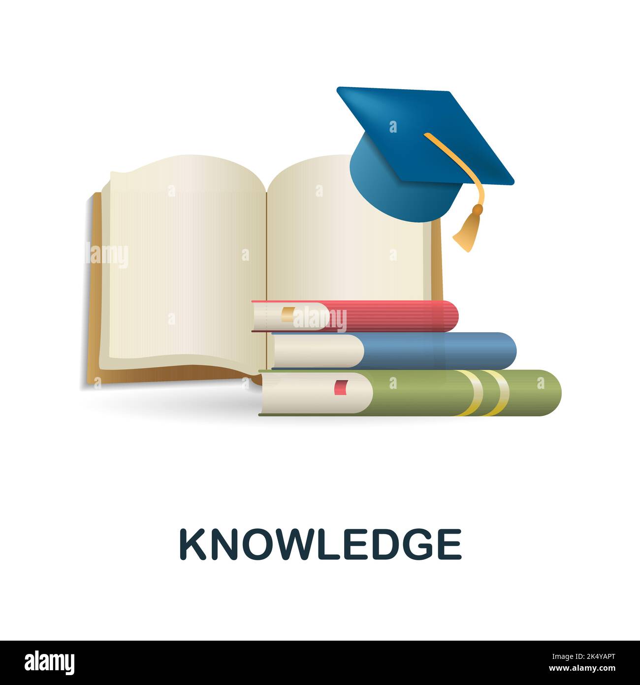 Knowledge icon. 3d illustration from e-learning collection. Creative ...
