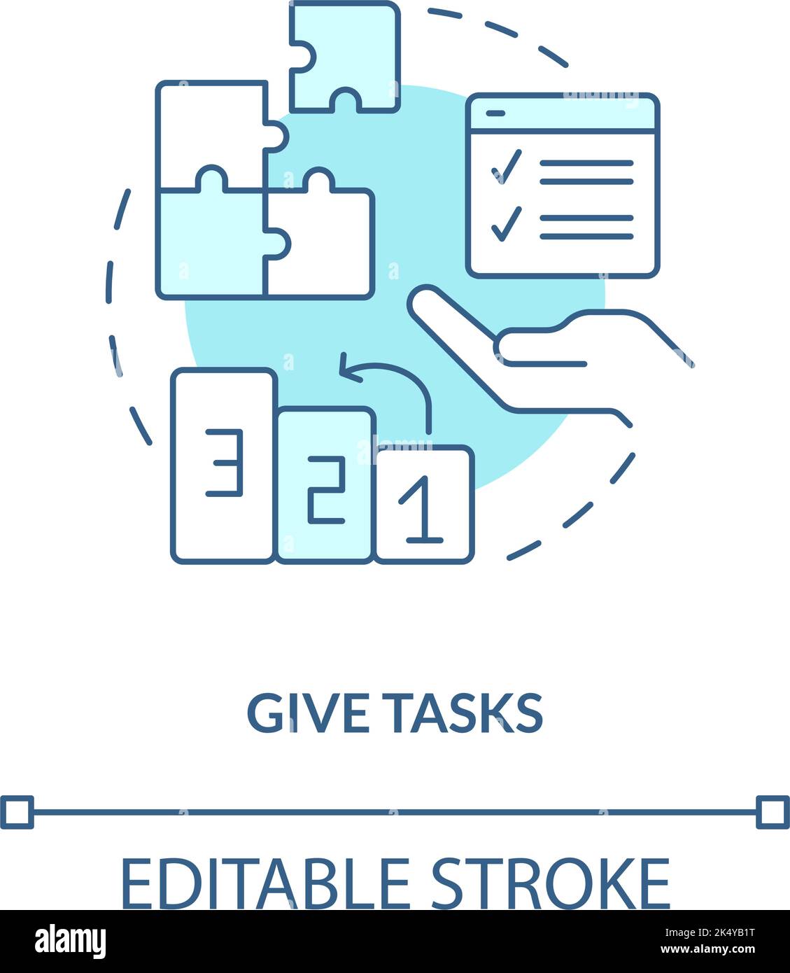 Give tasks turquoise concept icon Stock Vector Image & Art - Alamy Give tasks turquoise concept icon Stock Vector Image & Art - Alamy