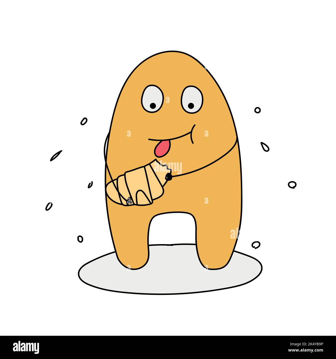 Child croissant Stock Vector Images - Alamy