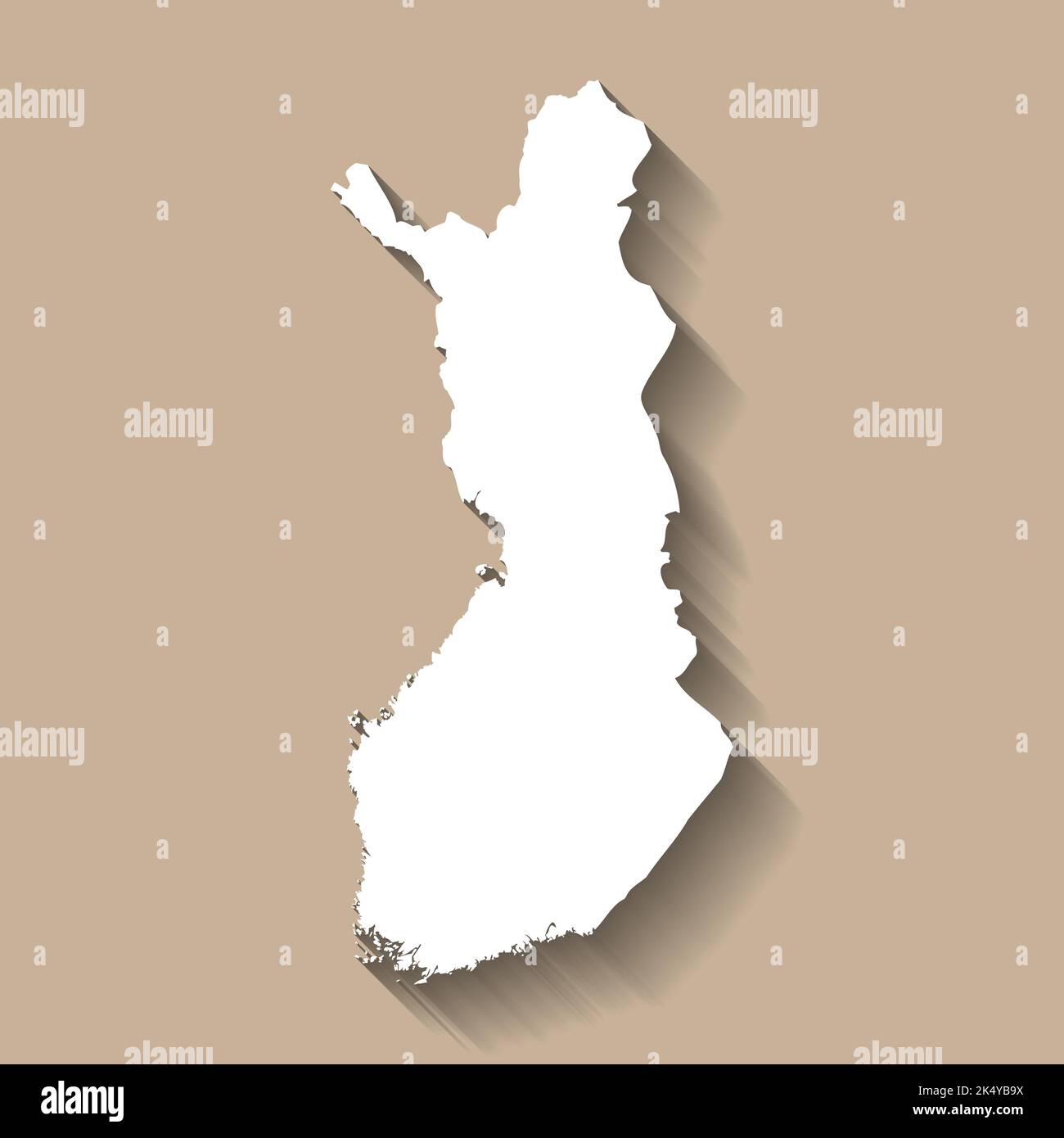 Finland vector country map silhouette Stock Vector Image & Art - Alamy