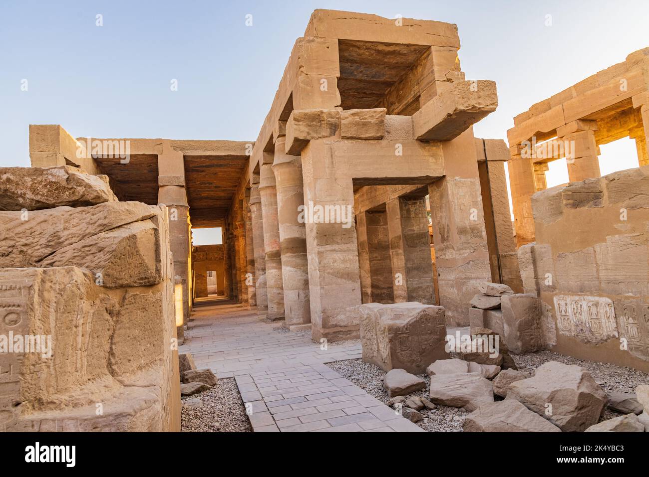 Karnak, Luxor, Egypt. Columned building at the Karnak Temple complex in ...