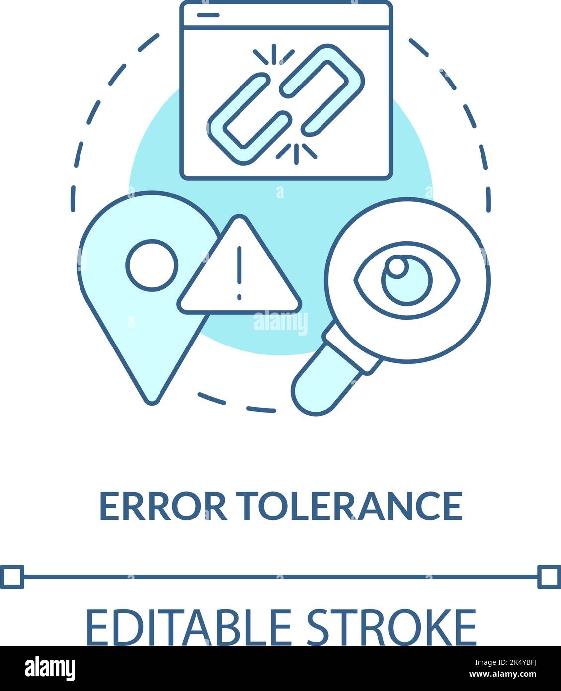 Mistakes tolerance turquoise concept icon Stock Vector Image & Art - Alamy
