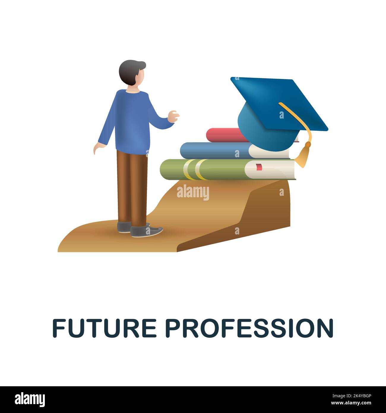 Future Profession icon. 3d illustration from e-learning collection ...