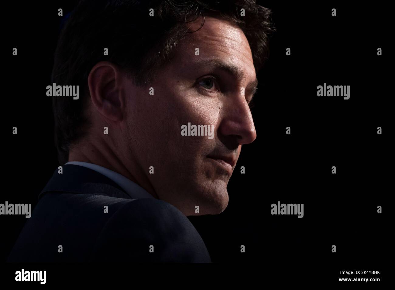 Prime Minister Justin Trudeau takes part in a panel discussion at the ...