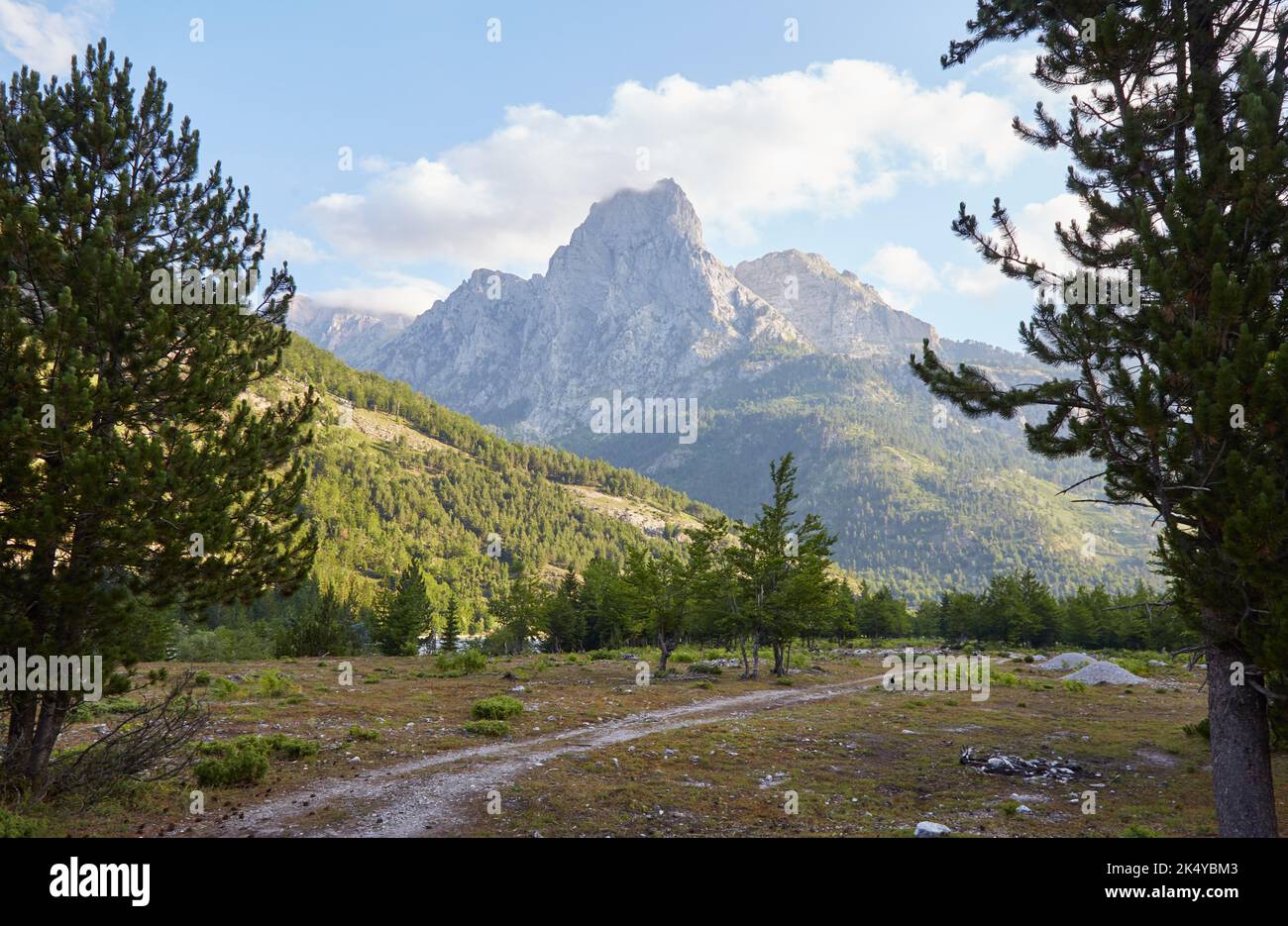 The Scenic Hike from Valbona to Theth in Northern Albania Stock Photo ...