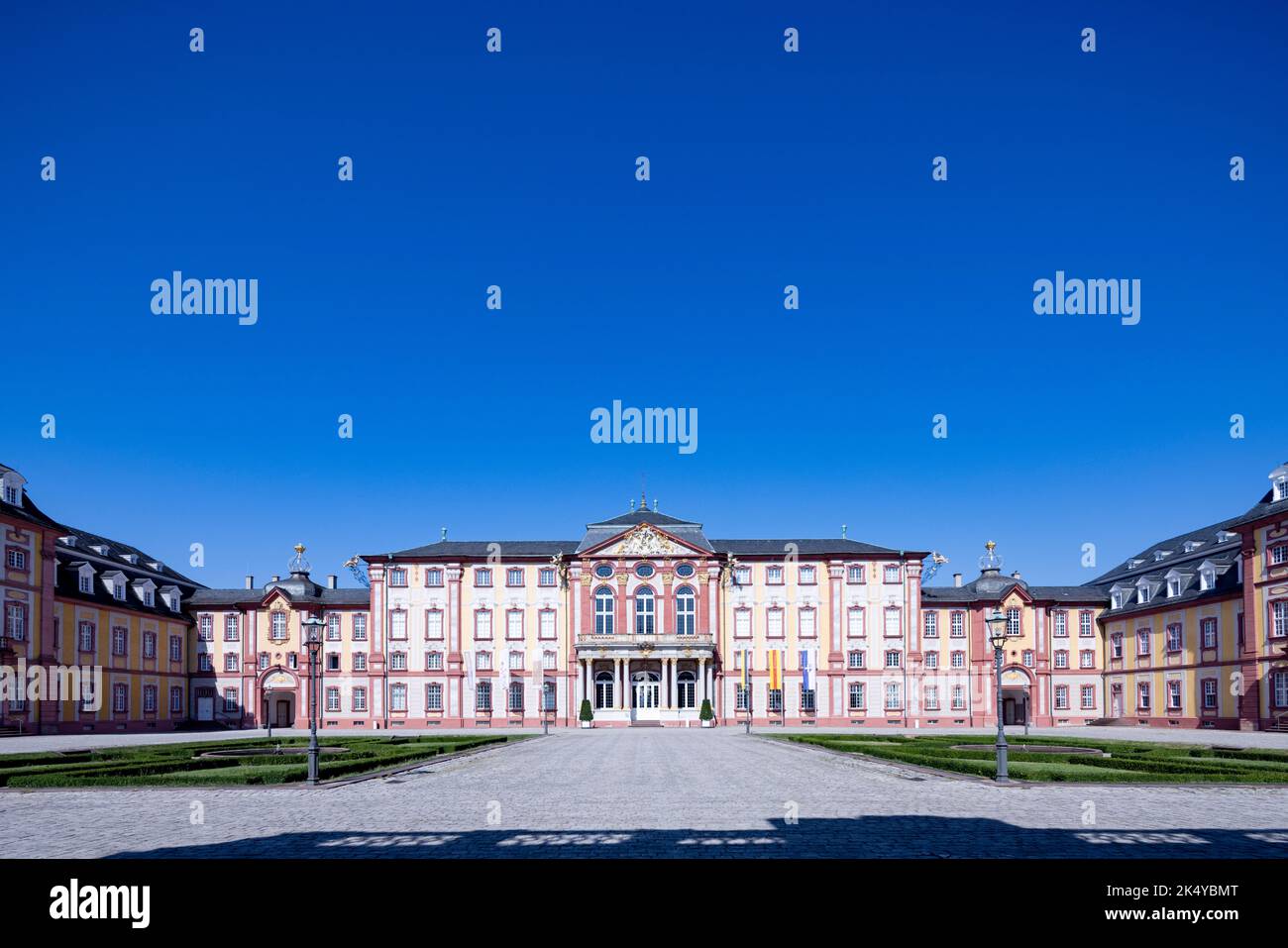 The corps de logis of the Baroque Bruchsal Palace (Schloss Bruchsal ...