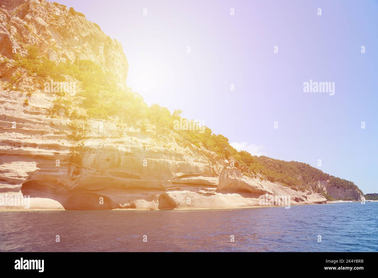 Travel in Turkey Aegean sea and rocks island landscape nature ...