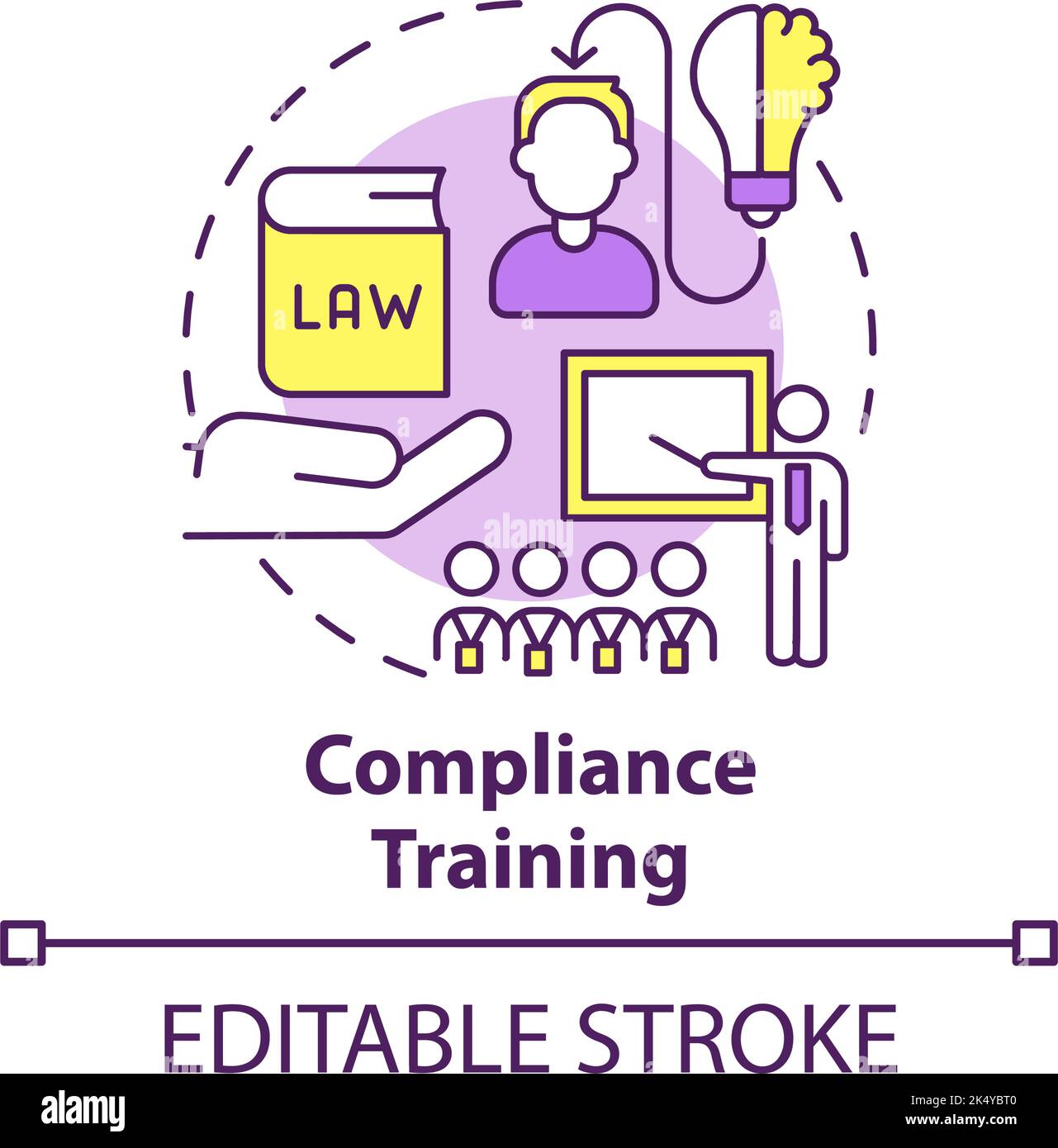 Compliance training concept icon Stock Vector Image & Art - Alamy