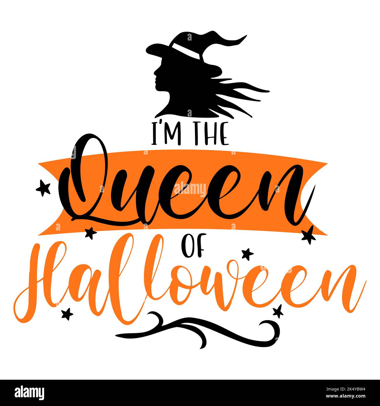 I am the Queen of halloween quote. Vector illustration Stock Vector ...