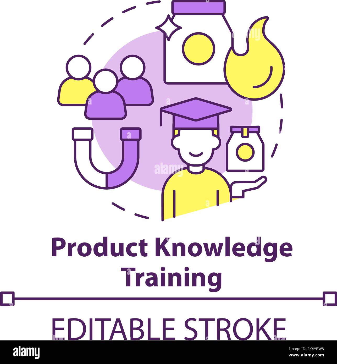 Product knowledge training concept icon Stock Vector Image & Art - Alamy