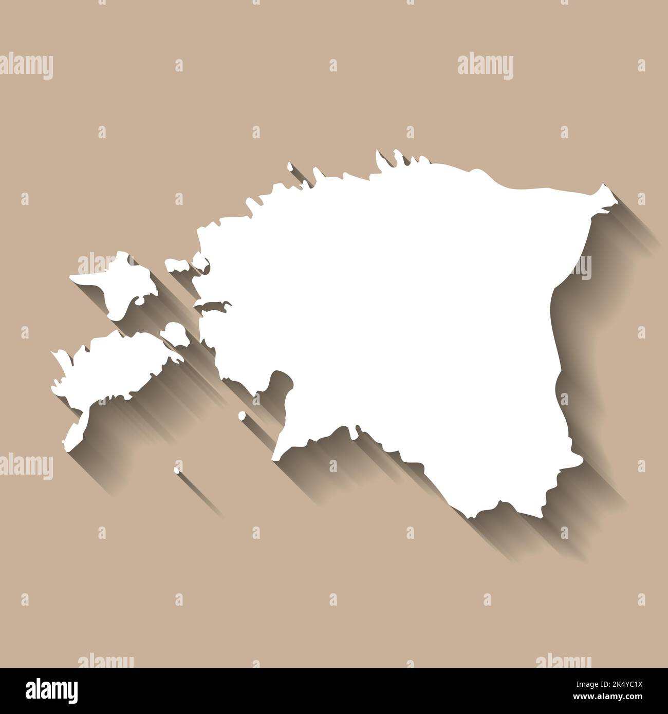 Estonia vector country map silhouette Stock Vector Image & Art - Alamy