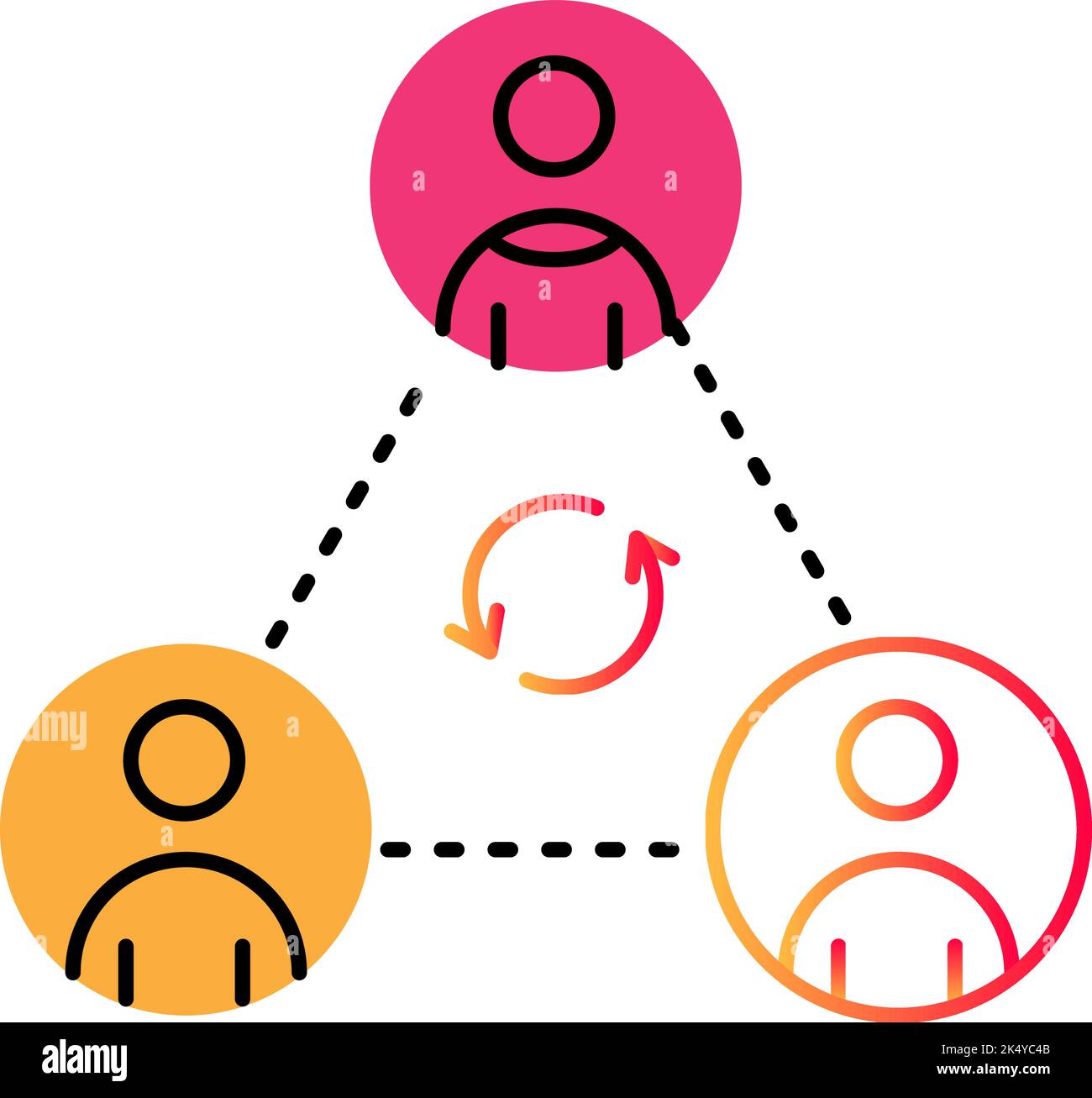 Company people icon teamwork flat vector isolated Stock Vector Image ...